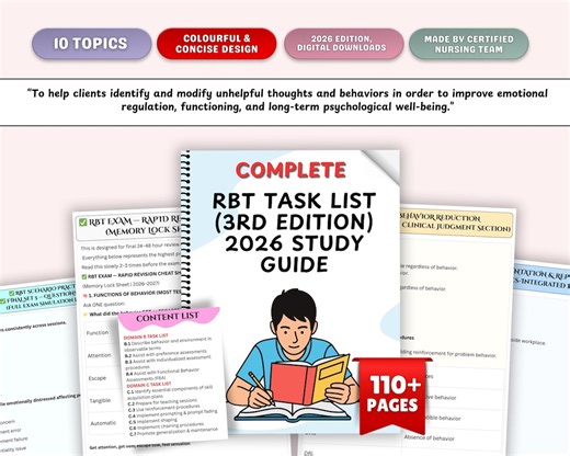 RBT Task List (3rd Edition) 2026 STUDY GUIDE - Etsy UK