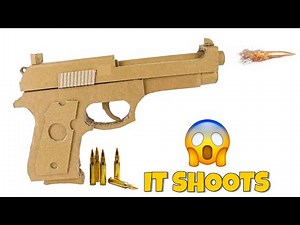 How to make cardboard gun | simple and easy toy gun which shoots bullets | Paper gun making
