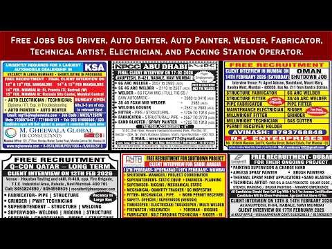 Free Jobs Bus Driver, Auto Denter, Auto Painter, Welder, Fabricator, Technical Artist, Electrician.