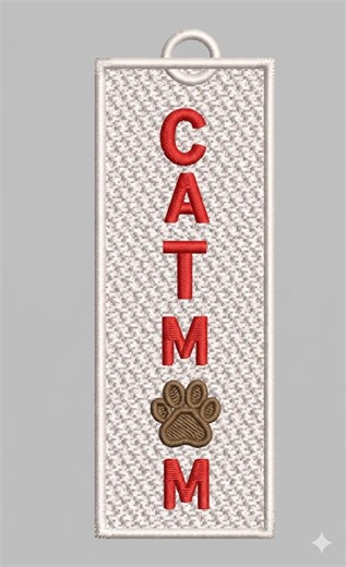 FSL Cat Mom Bookmark Embroidery Design - Etsy