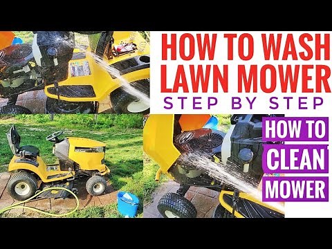 HOW TO CLEAN / WASH Riding Lawn Mower With Hose Soap & Water Cub Cadet John Deere