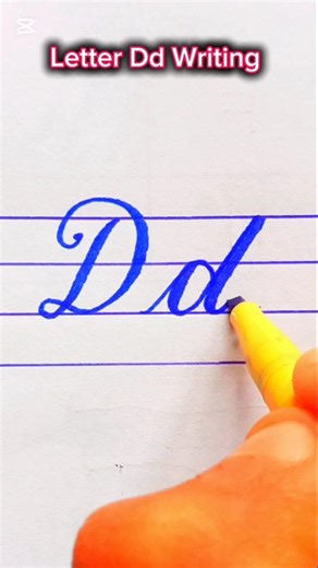 Letter Dd Writing Using Marker #calligraphy #calligrphylearning #viral #shorts