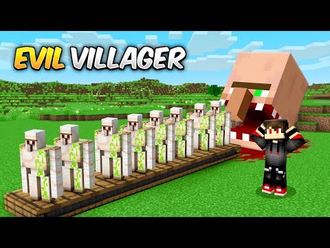 Why this EVIL VILLAGER HEAD EATING ALL GOLEMS in Minecraft?