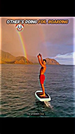 Foil boarding ☠️ #trollface #shorts