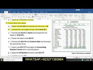 Excel 2021 In Practice - Ch 1 Independent Project 1-4 || In Practice - Ch 1 Independent Project 1-4