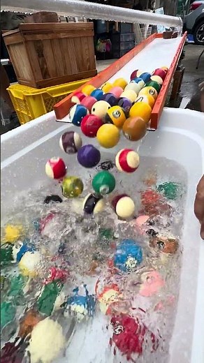 Water Sound ASMR 🌟 Large Marbles Rolling Over Water ②