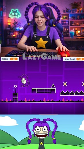 My Sprunki OC - Geometry Dash Challenge | Lily Lovebraids VS Pocoyo