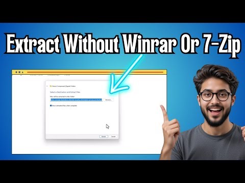 How To Extract Without Winrar Or 7-Zip | Use Windows Built-In Tool (2026)