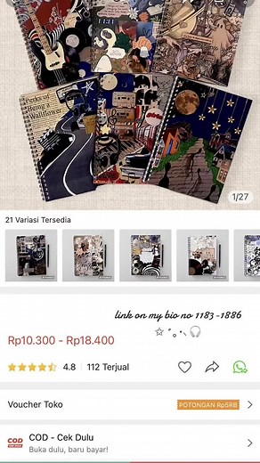 📓⭐️💤🪑 #notebook #aesthetic #shopeefinds #fyp #4u