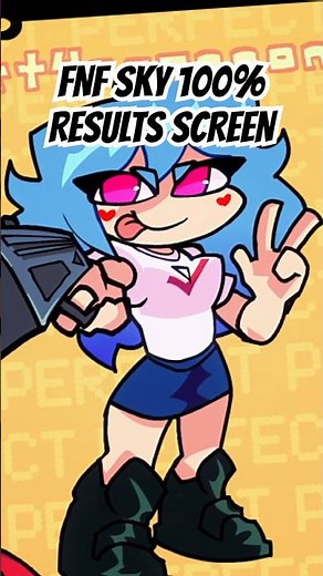 FNF SKY 100% RESULTS SCREEN #fnf #fnfmod #sky #animation