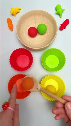 Easy Color Sorting Activity for Toddlers! 🧑‍🏫 #kidslearning #toddlers #shorts