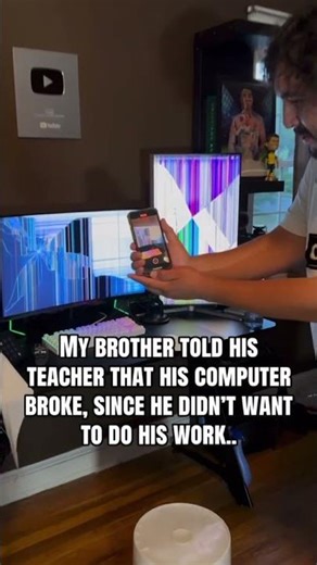 My Brother Told His Teacher That His Computer Broke, And This Happened.. #shorts #viralvideo #funny