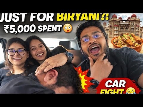 Bangalore to Mysore road trip just for biryani 🍗Funny fights & crazy moments 😂