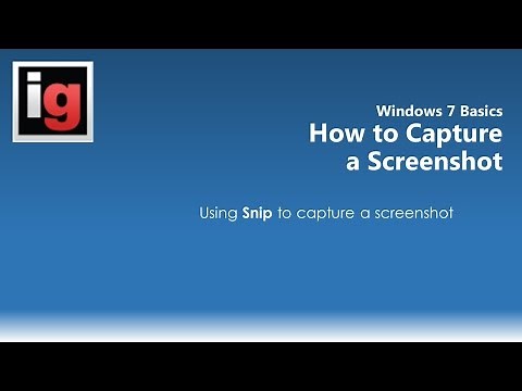 How to Capture a Screen Shot with the Snipping Tool in Windows 7