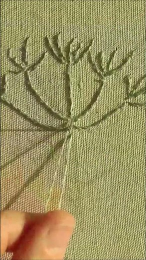 WildFlowers - Yarrow Flower Embroidery Short