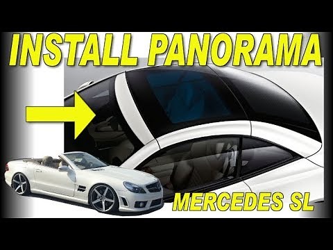 COPART REBUILD of Mercedes SL550 PANORAMA ROOF RETROFIT Prt4