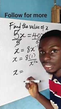 How to solve Exponential Equation involving fractional Exponent #maths #basicproblems #fyp