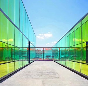 [Hot Item] 10mm 12mm Art Decorative Curtain Wall Design Safety Dichroic Glass