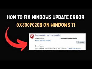 How to Fix Windows Update Error 0x800f020b on Windows 11