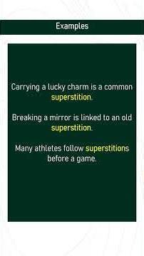superstition # Expand Your English Vocabulary