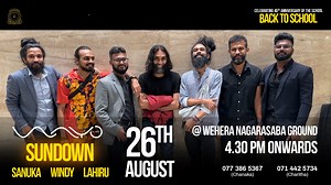 9.5K views · 286 reactions | Maliyadeva Adarsha 45 Anniversary Celebration "BACK TO SCHOOL WITH WAYO SUNDOWN" on 26th of August 2023 At Wehera Nagarasaba Ground - Kurunegala | Ft: Sanuka | Windy | Lahiru Online Tickets - https://www.ticketsministry.com/.../wayo.../64d373e3e45b8 | WAYO | Facebook
