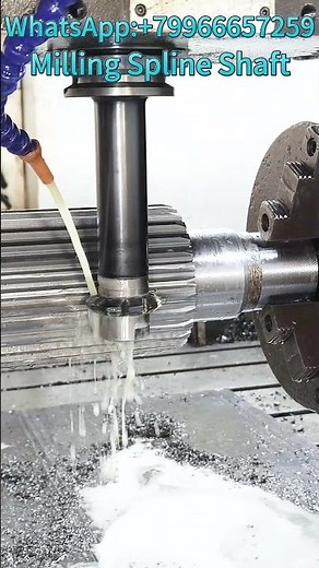 Milling Spline Shaft #lathe #machine #cncmill #spline shaft #spline