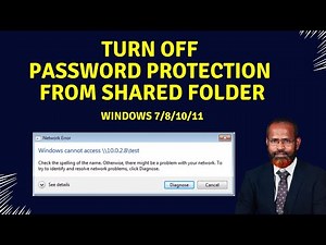 How To Disable Password Protection On Shared Folder In Windows 7 8 10 11