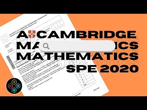 A Level Pure Mathematics 2020 Specimen Paper 3 9709/3