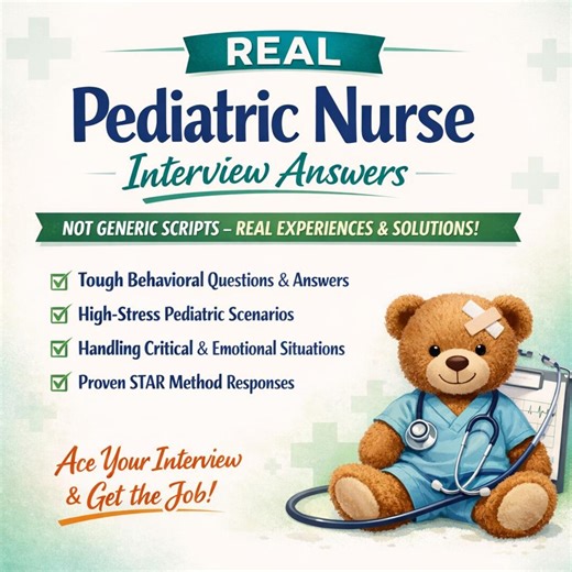 Pediatric Nurse Interview Answers (REAL Examples) | Behavioral & Scenario-based Guide - Etsy