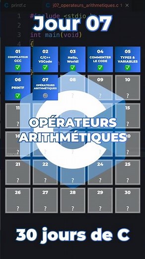 Opérateurs arithmétiques en C