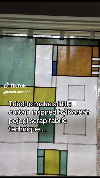 Creating a Scrap Fabric Quilted Curtain Inspired by Pojagi