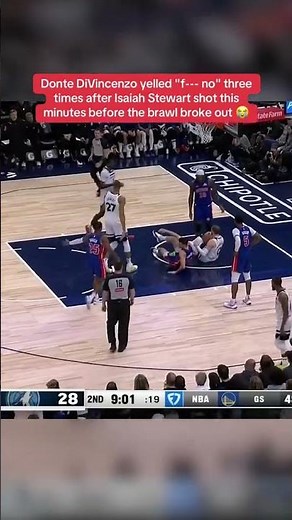 Donte DiVincenzo said this before Isaiah Stewart picked up his first technical 👂