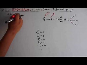 #EP 04 Informatique S1 Codage binaire Conversion octal en hexadécimal en décimal (darija)