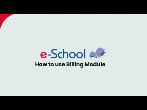 e School || Billing Module || New English Guide
