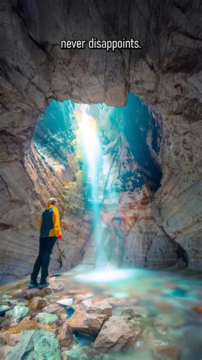 25K views · 1.9K reactions | A waterfall inside a marble cave? This...
