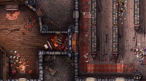 Abandoned Library Ruins Battlemap: 40x30 Dnd 5e (digital Download) - Etsy