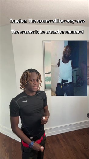 Teacher: The exams will be very easy The exams: Is he armed or unarmed #b_banji