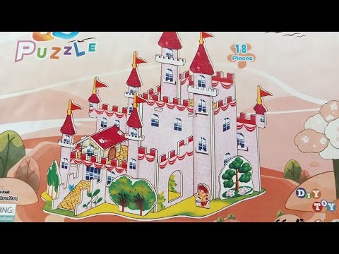 assemble the pink castle puzzle