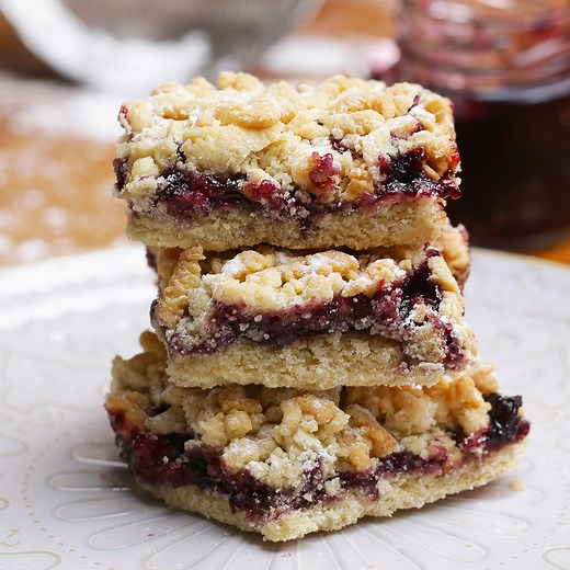 35K views · 106 reactions | Shortbread Jam Squares have the perfect amount of filling to pastry ratio! 襤 Shop the recipe! https://tasty.co/recipe/shortbread-jam-squares | Tasty Vegetarian | Facebook
