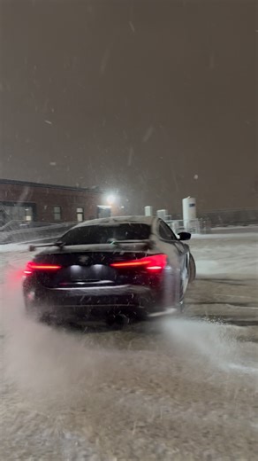 Muzz on Instagram: "Stuck in a snowstorm😯 #muzzcarmeets #kwtz #bmw #bmwm #m4 #m3 #cars #snow"