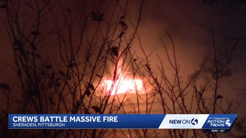 Police: Massive fire causes partial collapse to building, 1 unaccounted for in Pittsburgh