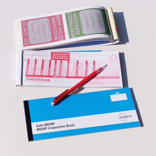 MEWP Pre-Use Visual Inspection Checklist (Pad of 30) | SG World