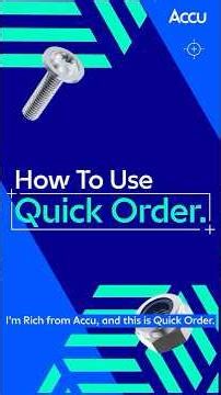How To Use Quick Order []