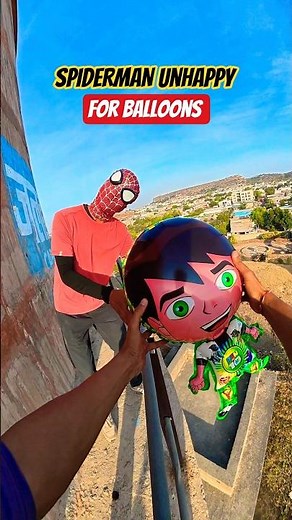 Spiderman Unhappy For Balloon 🎈💦#parkour#spiderman#water#jump#support#viral#jodhpur#india #pov#funny