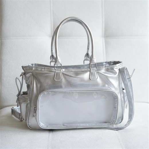 Ita Bag Convertible Backpack Tote, Crossbody Shoulder Ita Bag With Clear Window, Waxed Leather Ita Bag - Etsy