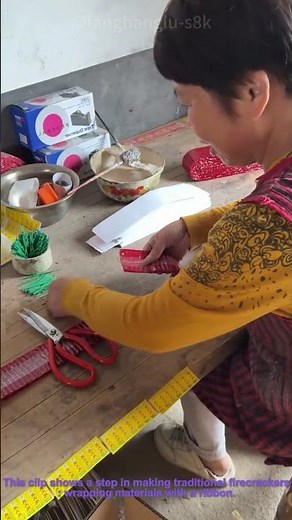 Traditional Firecracker Wrapping— Handmade Craft Step