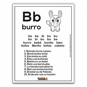 ✅Aprendiendo a leer - 17 – Ba, be, bi, bo, bu Plan de trabajo con gran variedad de actividades interactivas para estudiar las sílabas ba, be, bi, bo, bu. | Material para Maestros
