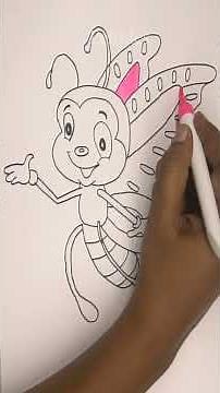 How draw a Flying Butterfly I Butterfly Drawing Easy I Drawing for Kids