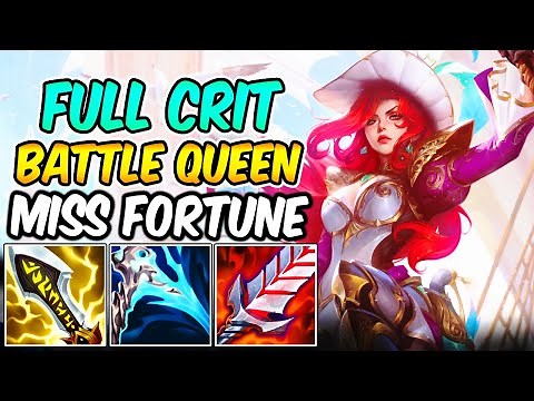S+ BATTLE QUEEN MISS FORTUNE ADC FULL CRIT GAMEPLAY | Best Build & Runes | League of Legends