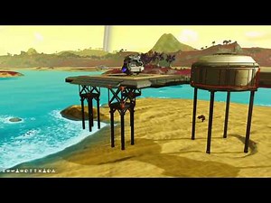 No Man's Sky - Building using prefab foundations - Stay above the terrain. Landing pad foundations.